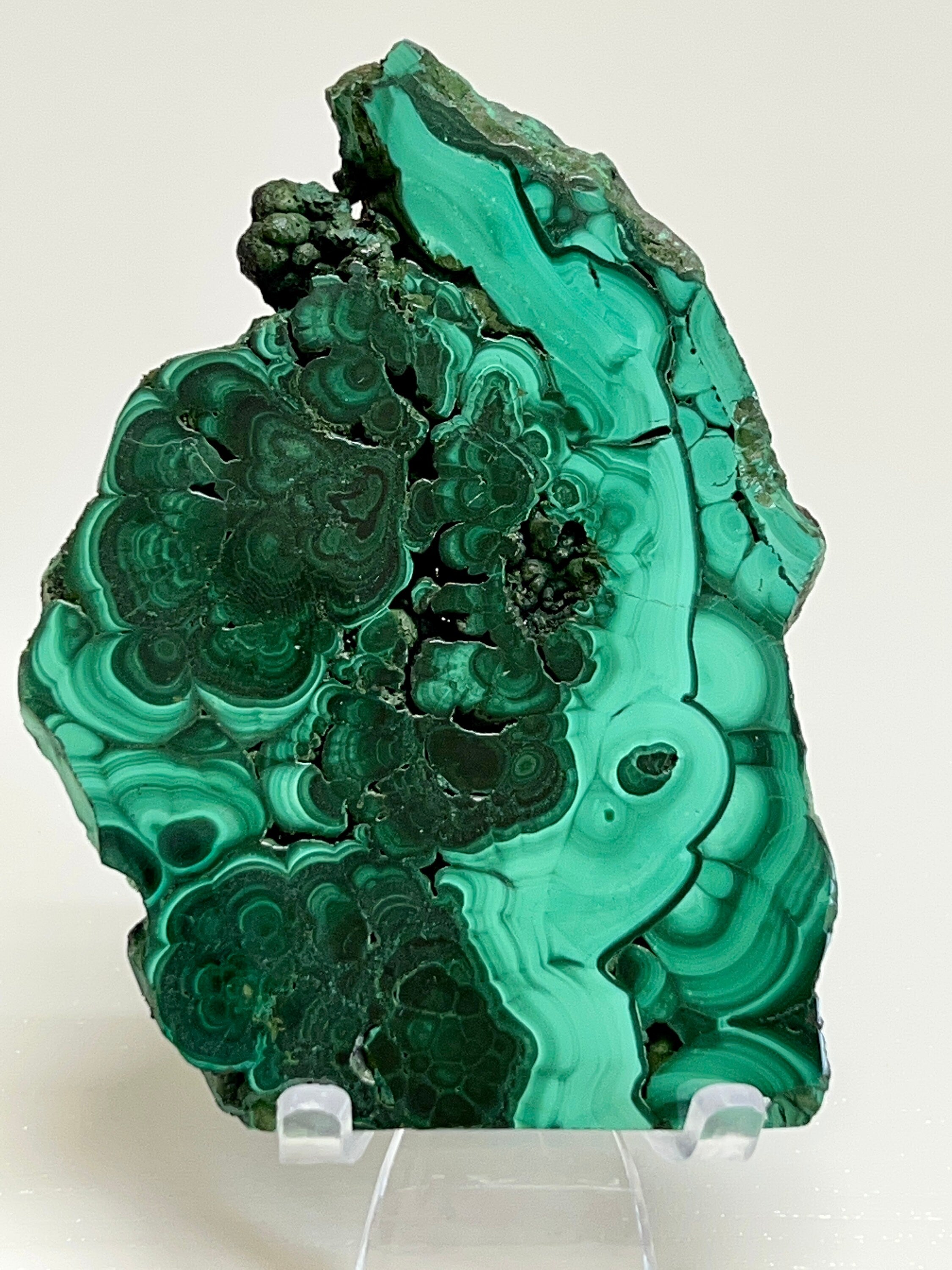 High quality Malachite slab with beautiful banding – NirViv Crystals ...